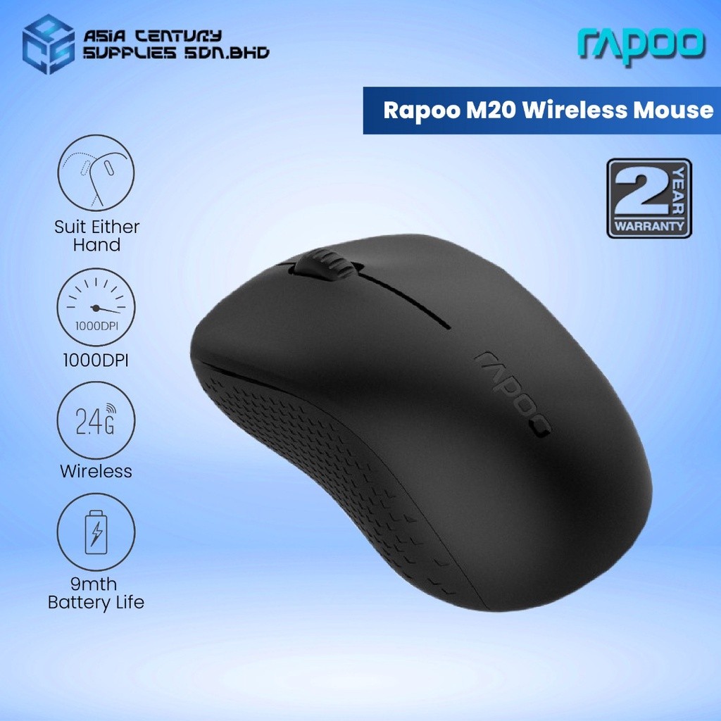 Rapoo M20 2.4G Wireless Mouse Black / 2.4G Wireless Connection / High ...