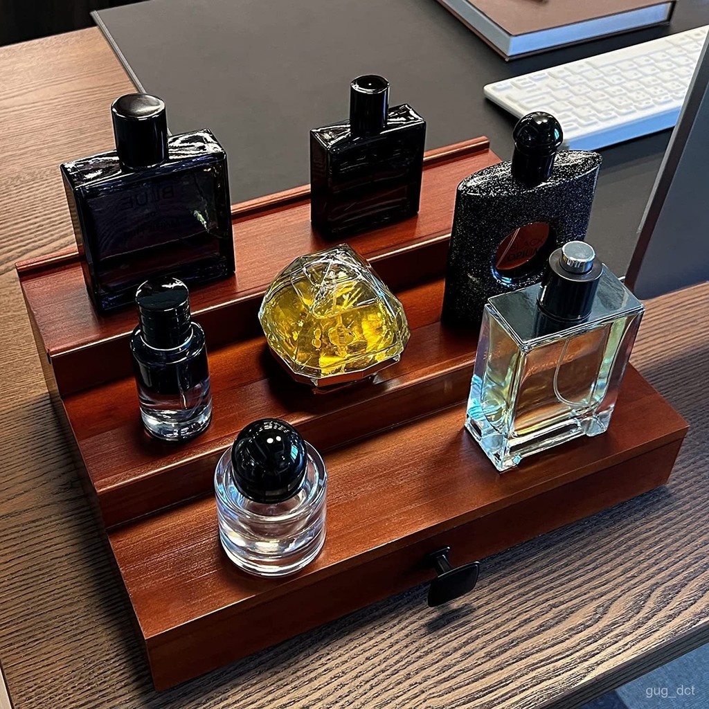 AT-ΨWooden Perfume Storage Box3Layer Wooden Perfume Storage Box Light ...