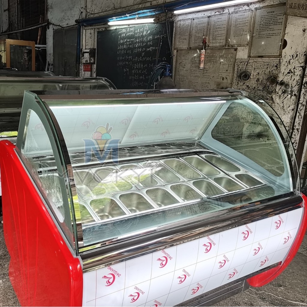 HY-6/18Commercial Ice Cream Cabinet Hard Ice Cream Display Case Hard ...