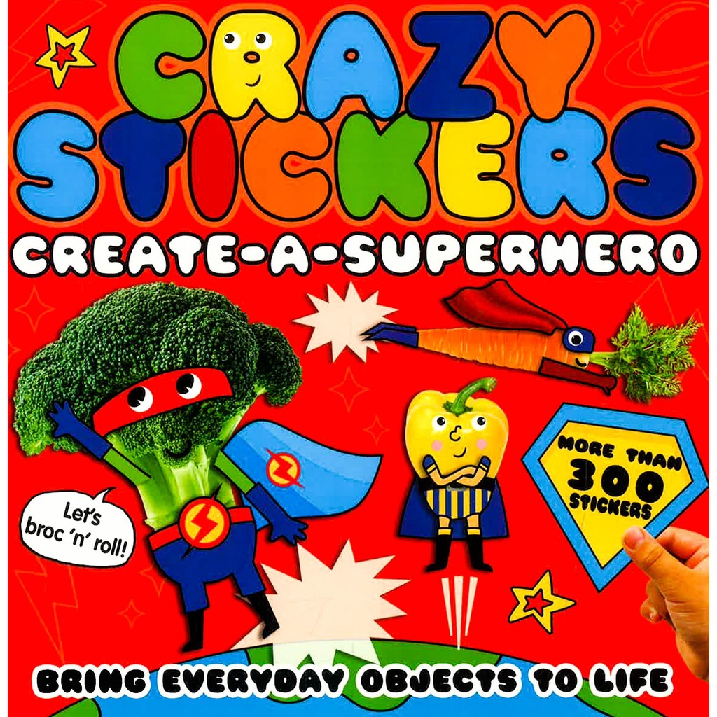 (BBW) CRAZY STICKERS: CREATE-A-SUPERHERO (ISBN: 9781801042376) | Shopee ...