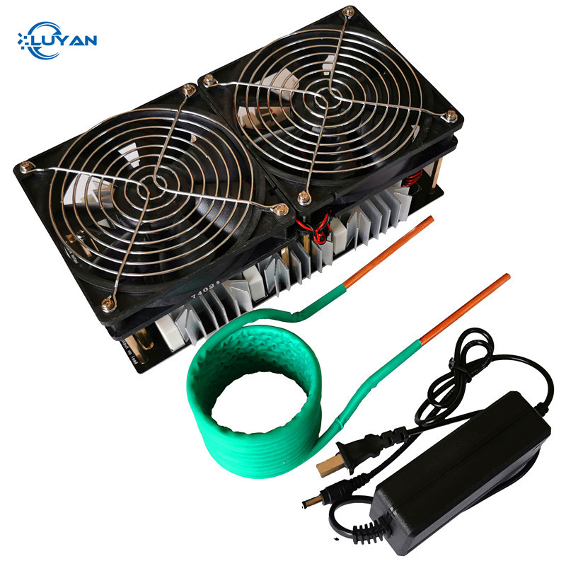 2500W ZVS Induction Heater High Frequency Induction Heating PCB Board Melted Metal + Coil+ ...