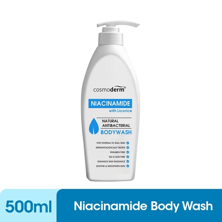 COSMODERM Niacinamide Natural Antibacterial Body Wash 500ml | Shopee ...
