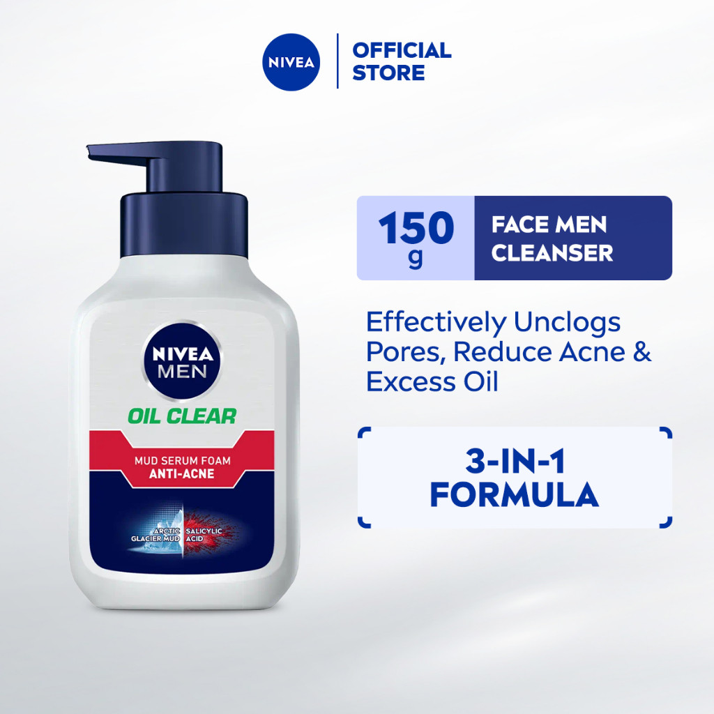 NIVEA Anti Acne Mud Serum Foam 150g / Anti Acne / Cleanser / Oily Skin ...