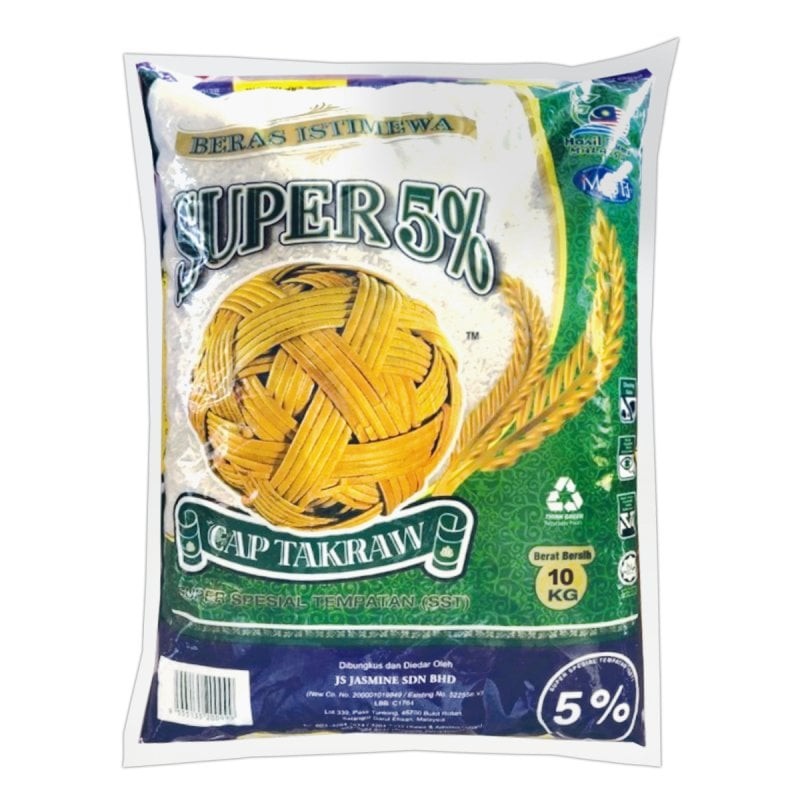 CAP TAKRAW BERAS SUPER 5% 10KG | Shopee Malaysia