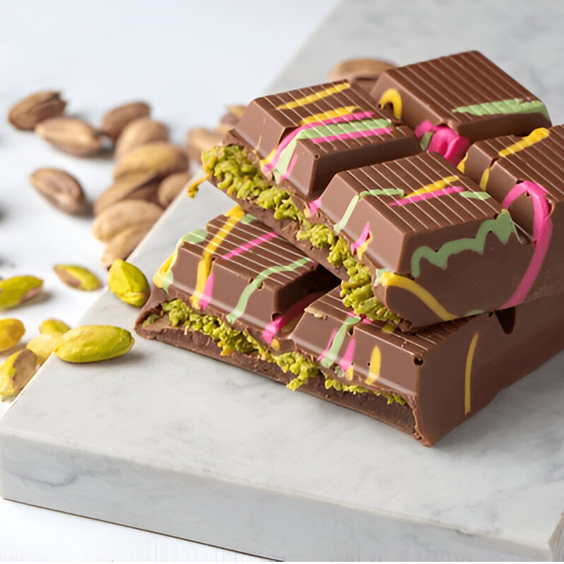 Kunafa Pistachio Chocolate Halal Dessert, Original Dubai Product, Viral ...