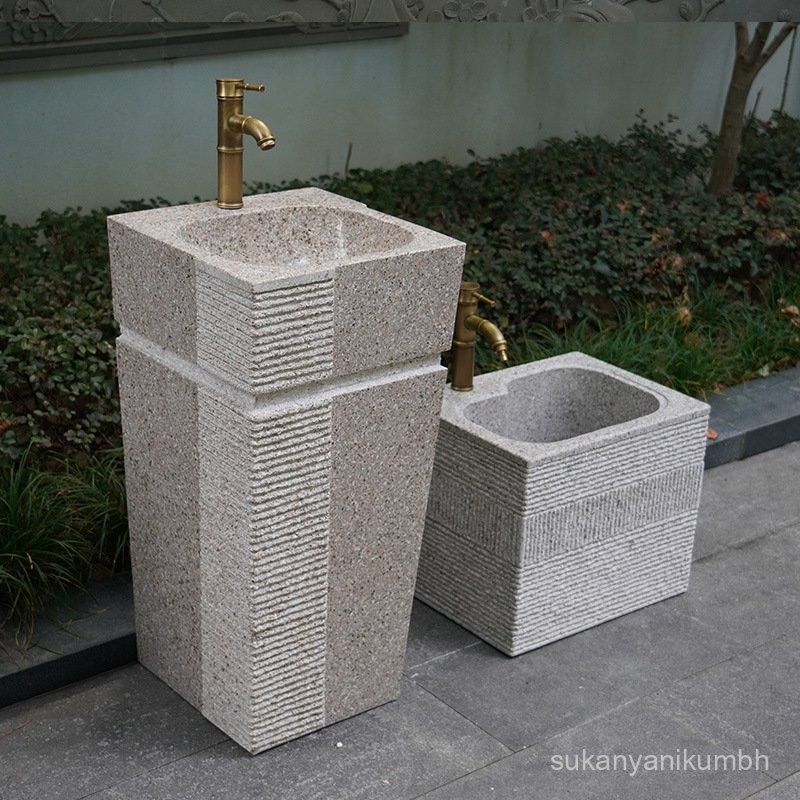 Contact seller/Outdoor Stone Wash Basin Integrated Marble Material ...