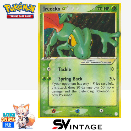 Treecko #109/109 Gred SV G6 pokemon ptcg tcg card free top loader and sleeve | Shopee Malaysia