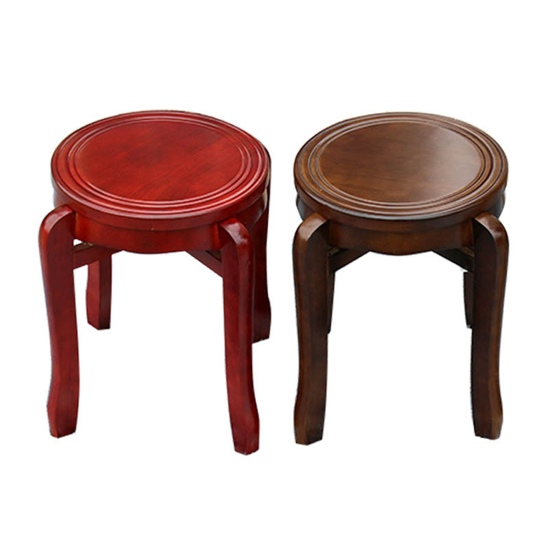 JY-8/JG Solid Wood Round Stool Double-Level Stool Simple Home Dining ...