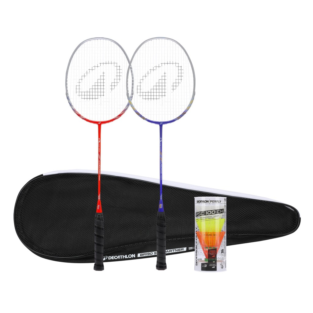 Decathlon Badminton Adult Racket BR190 Partner Set (Starters, 2 Racket ...