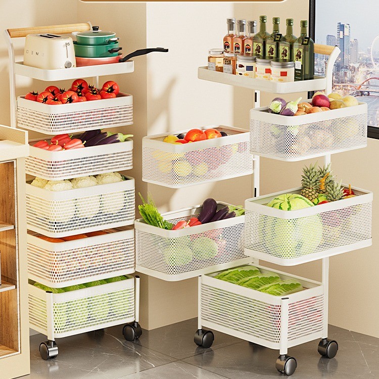 JY-8/Milky White Kitchen Shelf Floor Sandwich Cabinet Multi-Layer ...