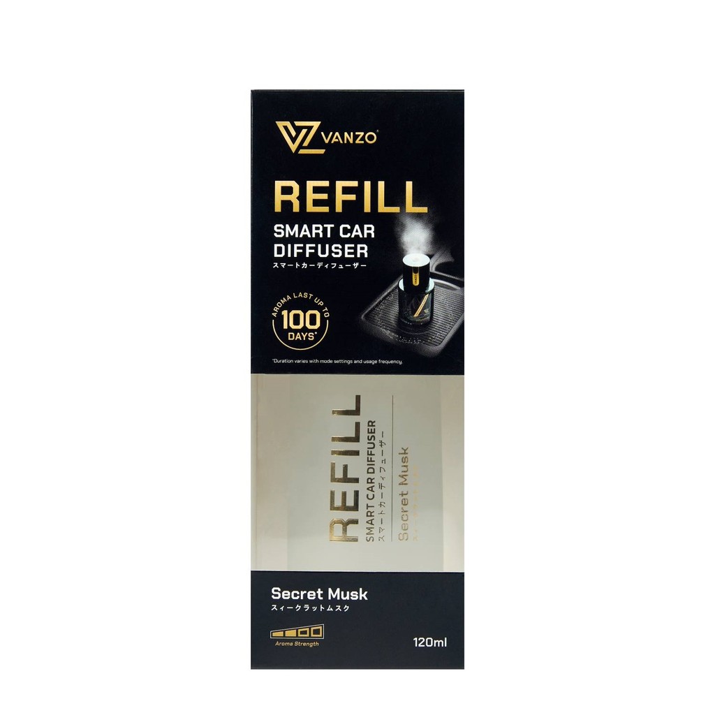 VANZO SMART CAR DIFFUSER REFILL SECRET MUSK 100ML (15.6CMx6.2CMx6.2CM ...