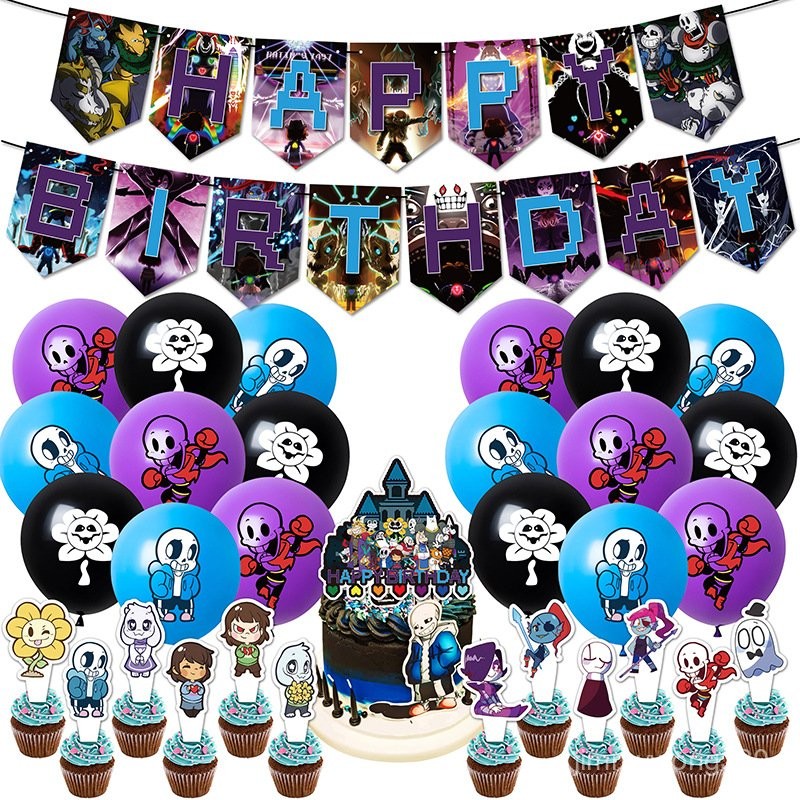 M/Undertale Game Theme Birthday Party Decoration Supplies Banner ...