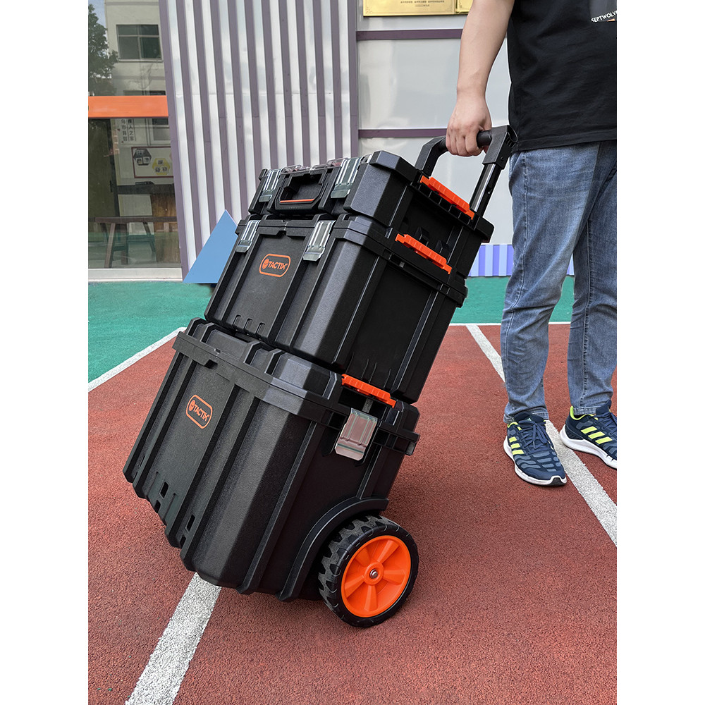J-H/Tactix Combined Draw-Bar Toolbox Stacked Three-Layer Storage Box ...
