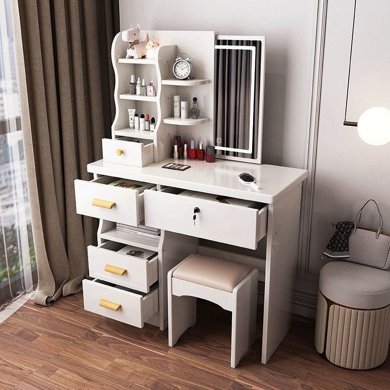 Q-8/Dressing Table Master Bedroom Mirror Can Hide Modern Simple Special ...