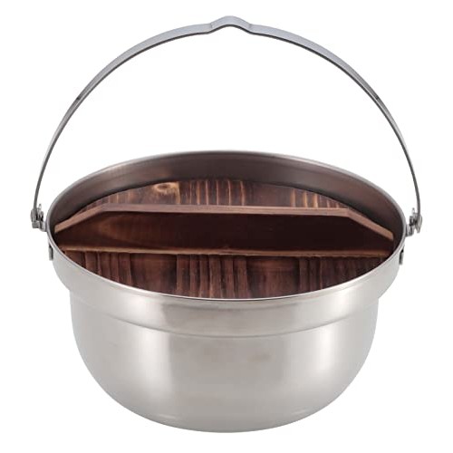 CAPTAIN STAG Outdoor Pot Camping Bonfire Pot with Wooden Lid 18cm ...