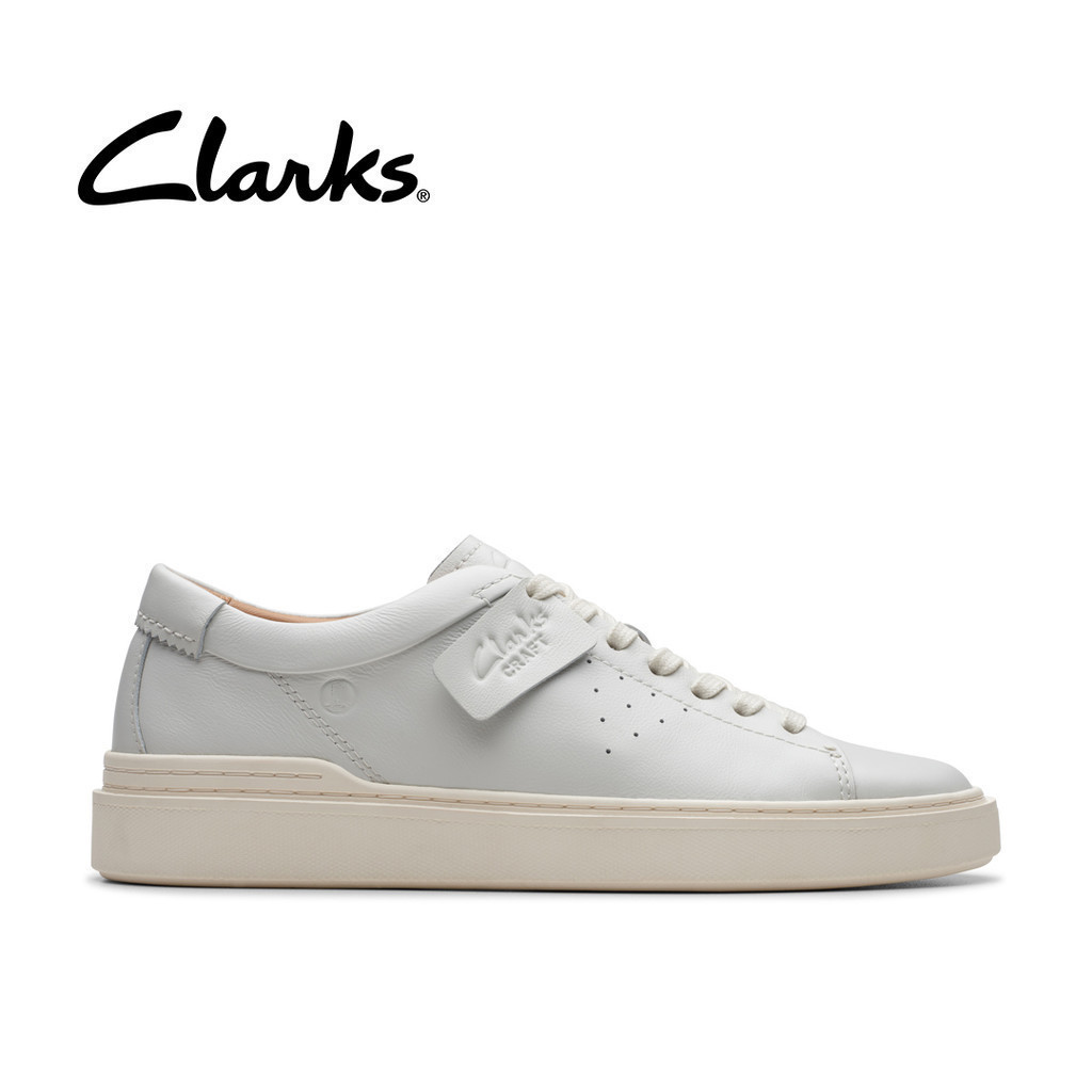 Clarks Mens Craft Swift Sneakers - White Leather | Shopee Malaysia