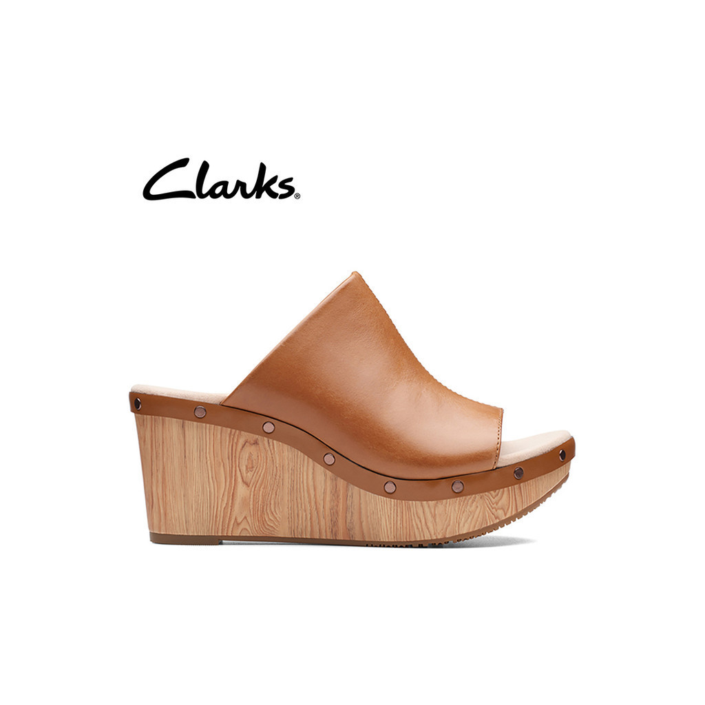 CLARKS Women's Annadel Molly Tan Leather Sandals Kasut Perempuan ...