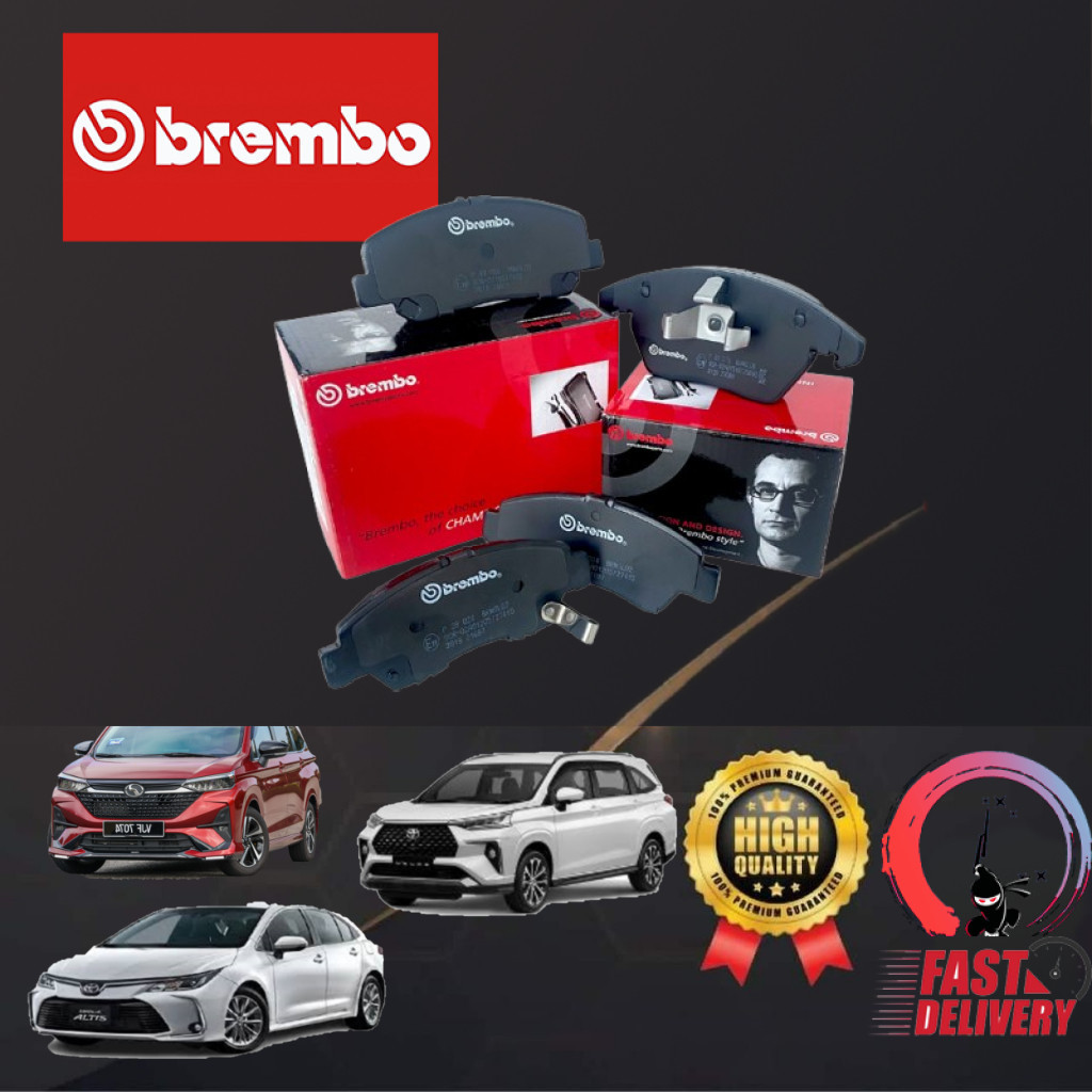 ORI BREMBO REAR BRAKE PAD TOYOTA ALTIS ZWE211R, PERODUA ALZA 2022 ...