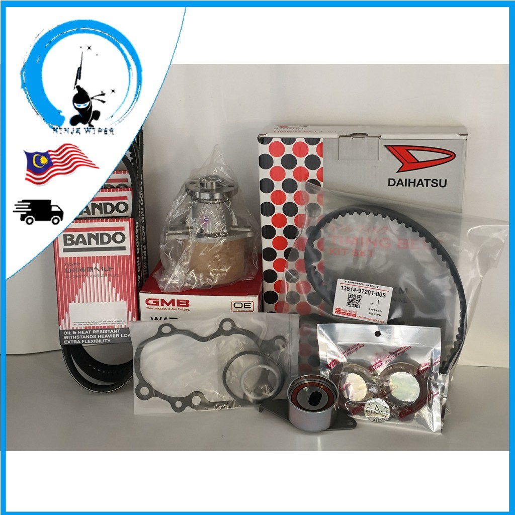 NJW Kelisa,Kenari,Viva 850 & 1.0,Myvi 1.0 Timing Belt Kit Set+V-Belt ...