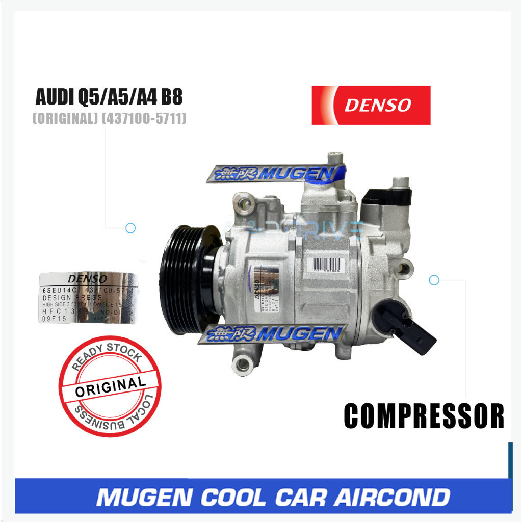 MGC ORIGINAL DENSO AUDI Q5 /S5 /A5 /A4 B8 6PK 6SEU14C COMPRESSOR W/O ...