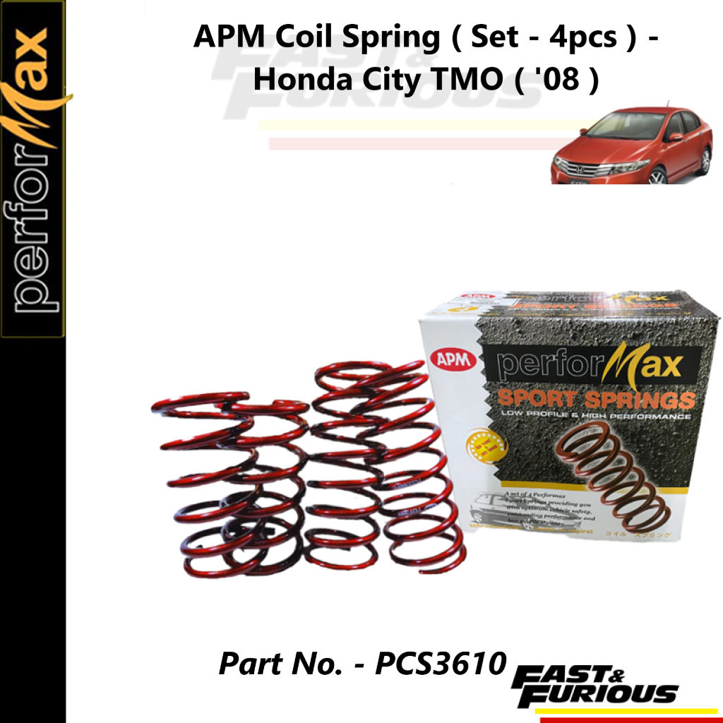 APM Coil Spring ( Set-4pcs ) - Honda City TMO ( PCS3610/5 ) | Shopee ...