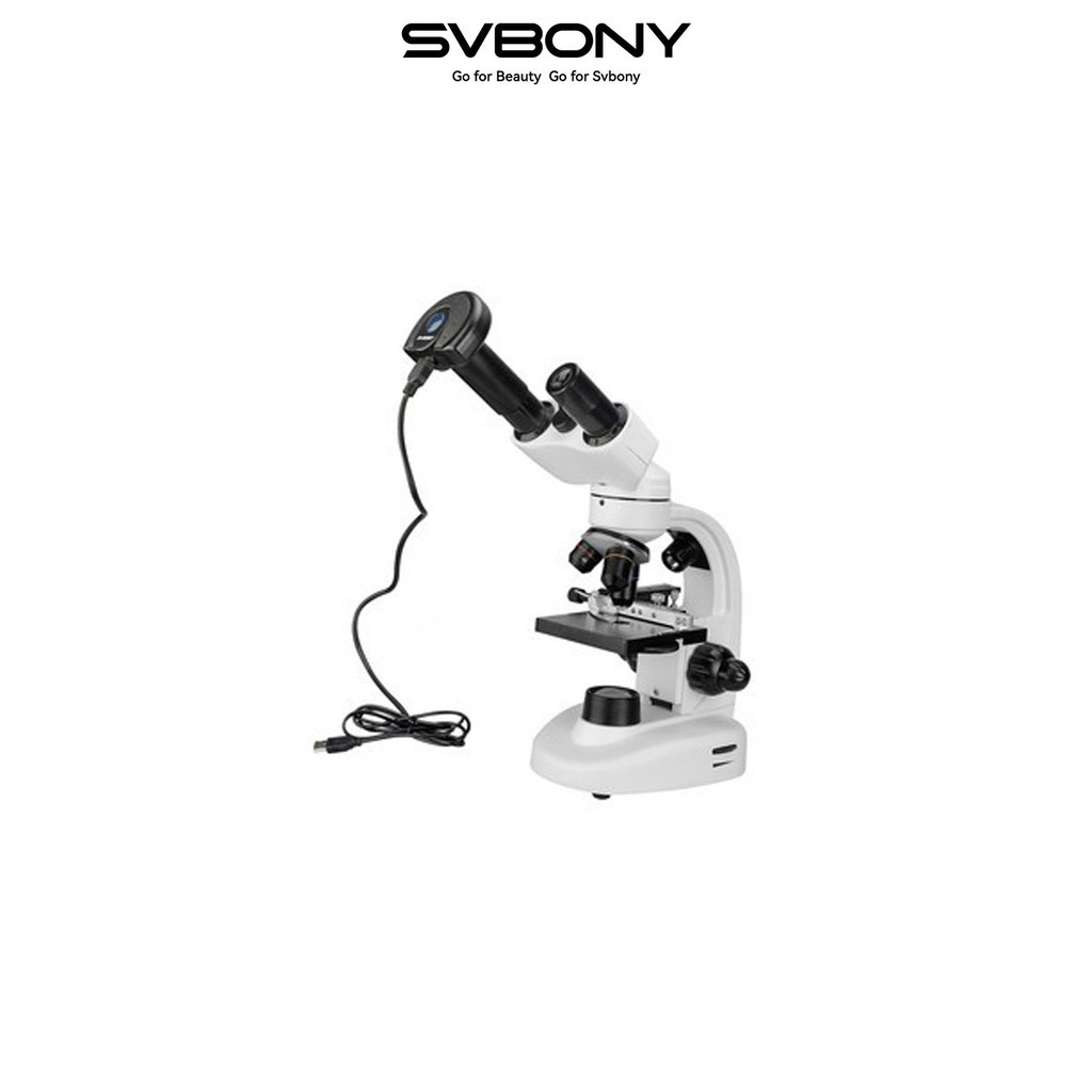 SVBONY 80X-1600X Double Barrel LED Light Biological Microscope SV605 ...