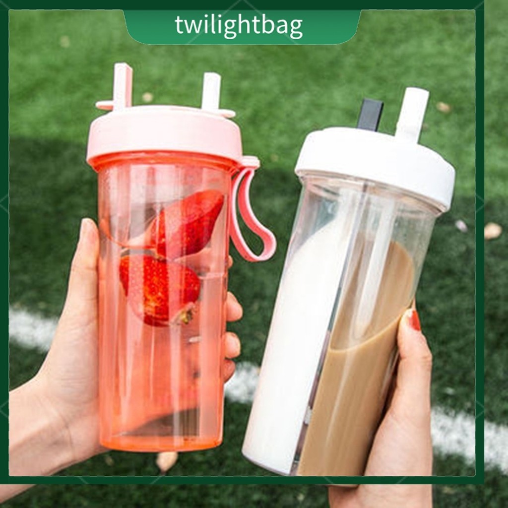 Double the Fun 420ml Double Use Cup with Split Layer for Two Beverages | Shopee Malaysia