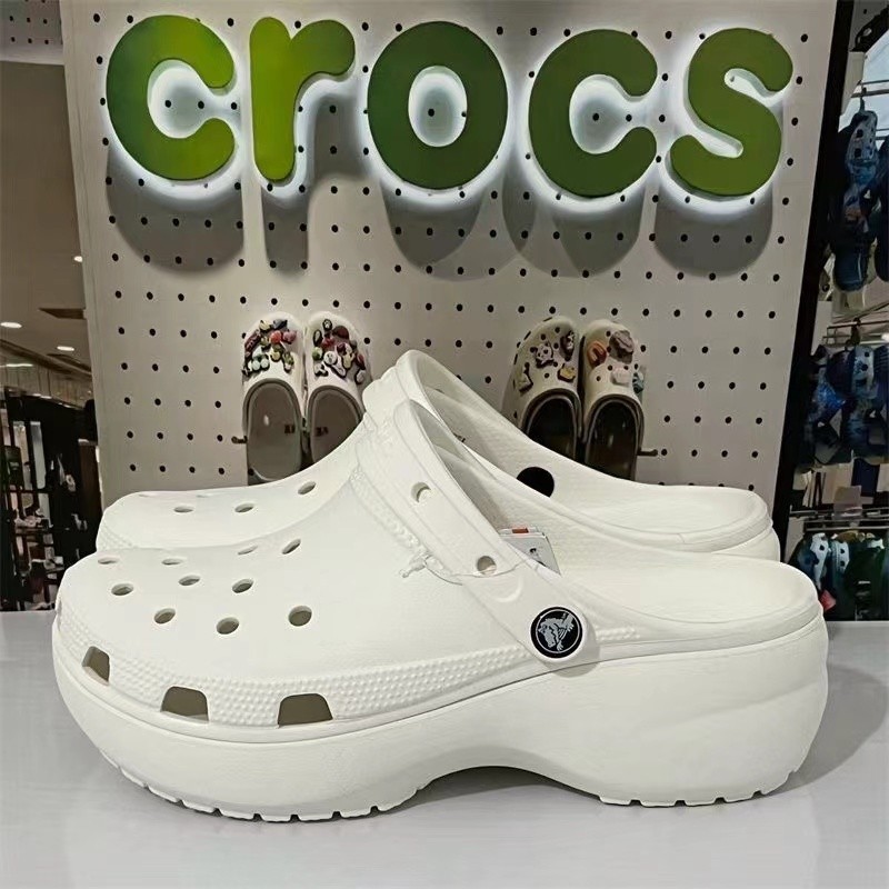 Original Crocs Classic Platform slippers perempuan Waterproof Beach ...