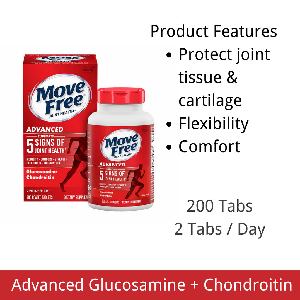 Move Free Advanced Joint Aid: Glucosamine and Chondroitin for Active ...