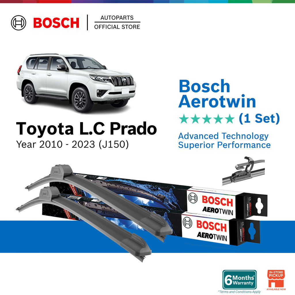 Bosch Aerotwin Retrofit U Hook Wiper Set untuk Toyota Land Cruiser Prado J150 (26"/20") | Shopee ...