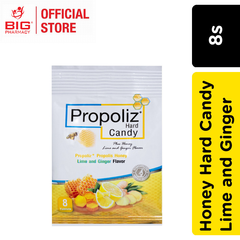 Propoliz Honey Hard Candy Lime and Ginger 8s | Shopee Malaysia