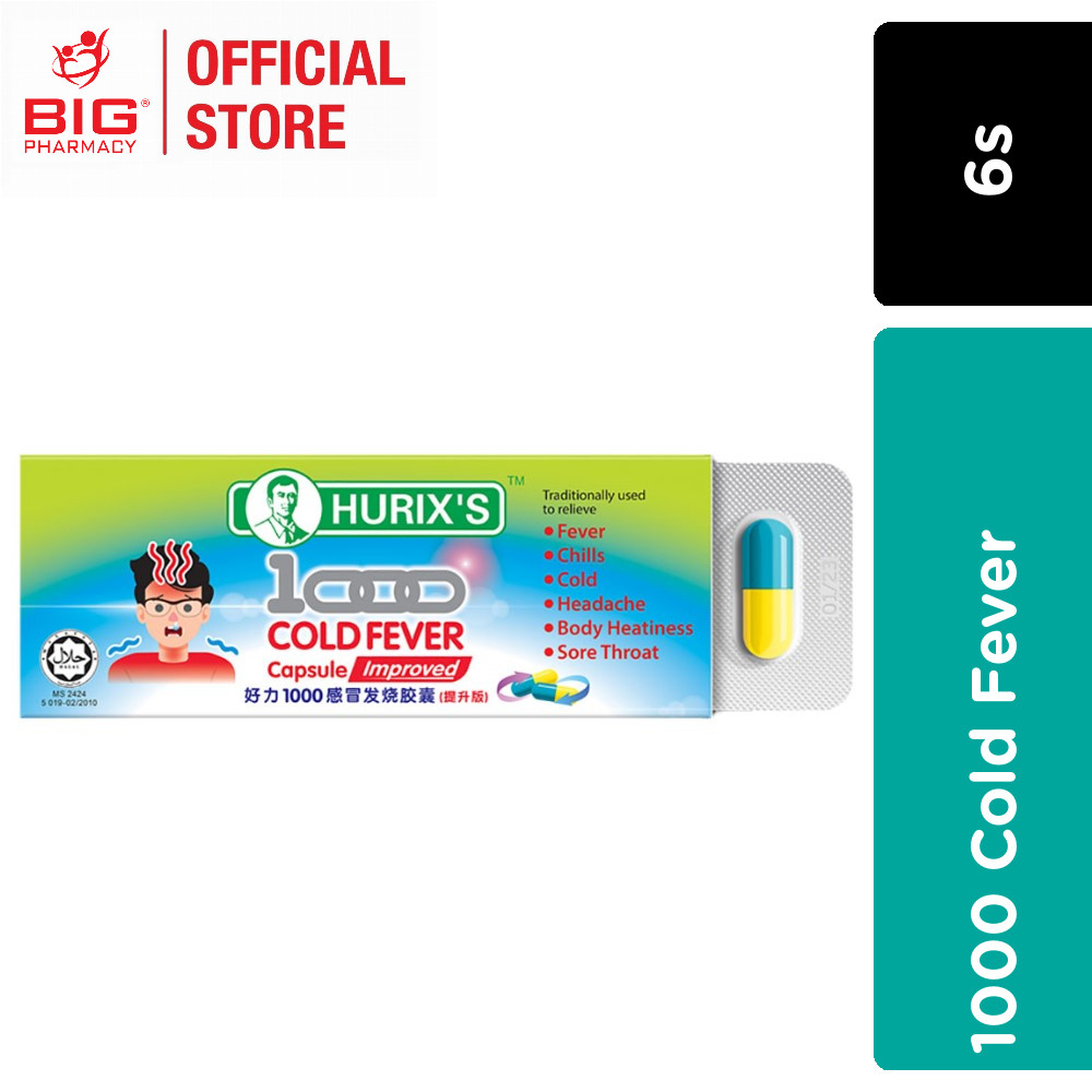 Hurixs 1000 Cold Fever Capsule 6s | Shopee Malaysia