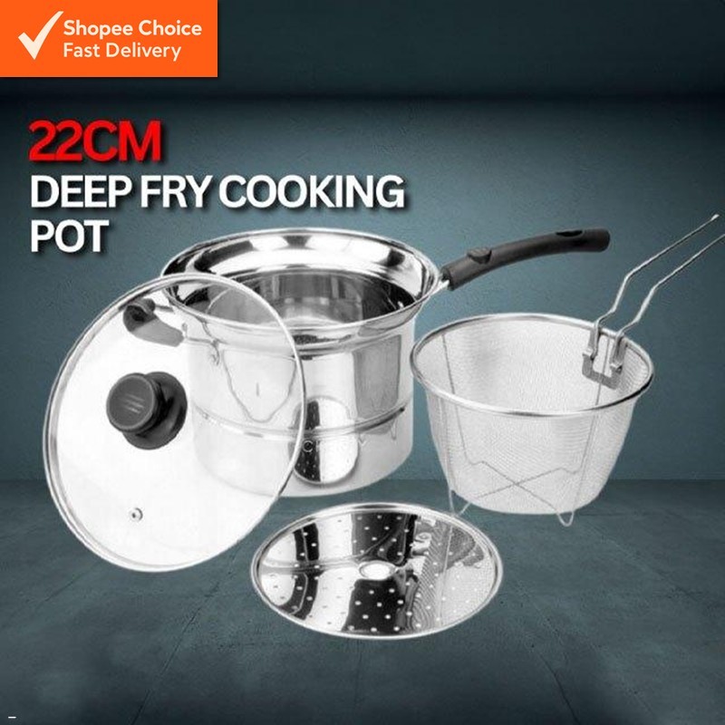 Multifunction Cooking Pot Pan Set (4 Pcs) - Suitable For Deep Fry ...
