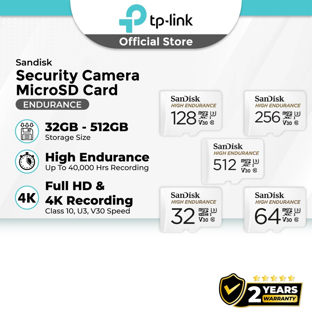 SanDisk High Endurance MicroSD Card 32GB 64GB 128GB 256GB | Dashcam ...