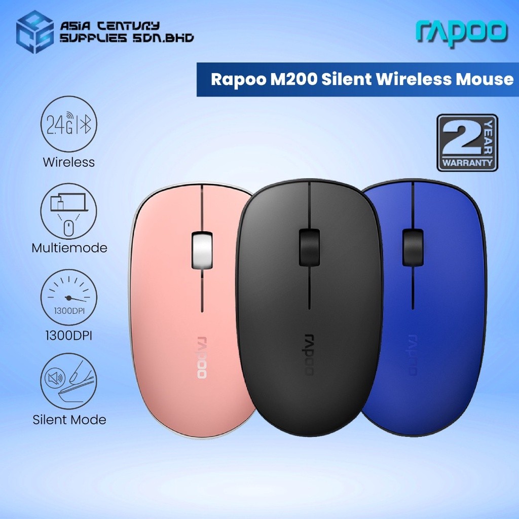 Rapoo M200 Silent 2.4G Wireless Multi Mode Mouse / Connect up to 3 ...