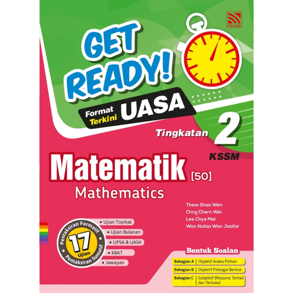 Pelangi: Get Ready: Matematik + Mathematics: UASA: Tingkatan + Form 2 ...