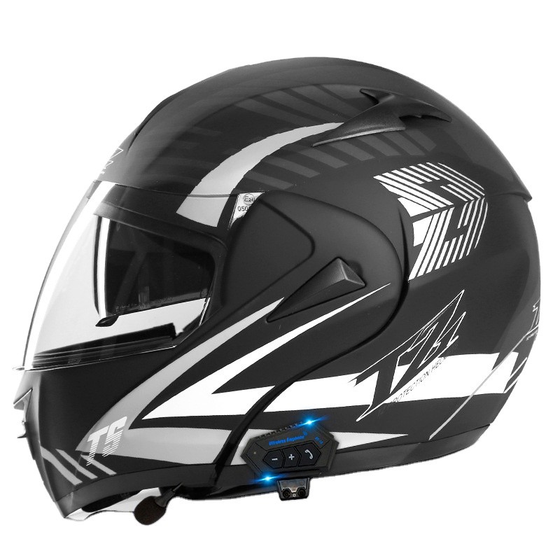 DOT Motorcycle Helmet Modular Full Face Helmets Adult Flip double visor ...