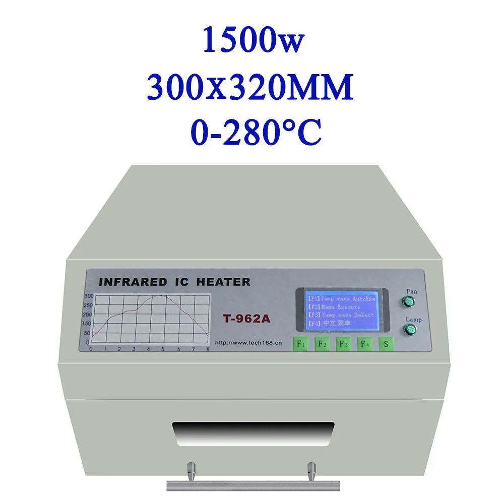 110V/220V T-962A Infrared IC Heater T962A Desktop Reflow Oven BGA SMD ...