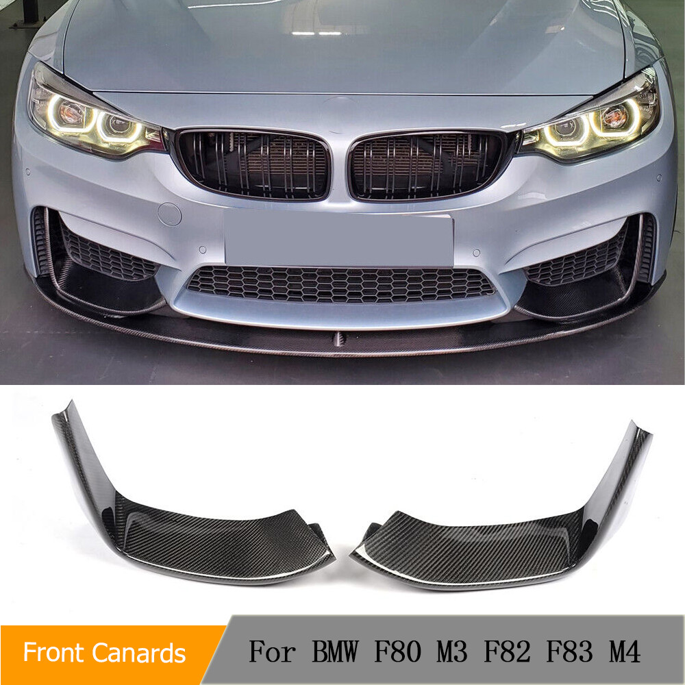 Carbon Fiber Car Front Bumper Splitters Lip Flaps for BMW F80 M3 F82 ...