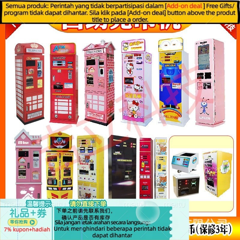 Get 7% coupon+gift】Hall Self-Service Money Exchange Machine Video Game ...