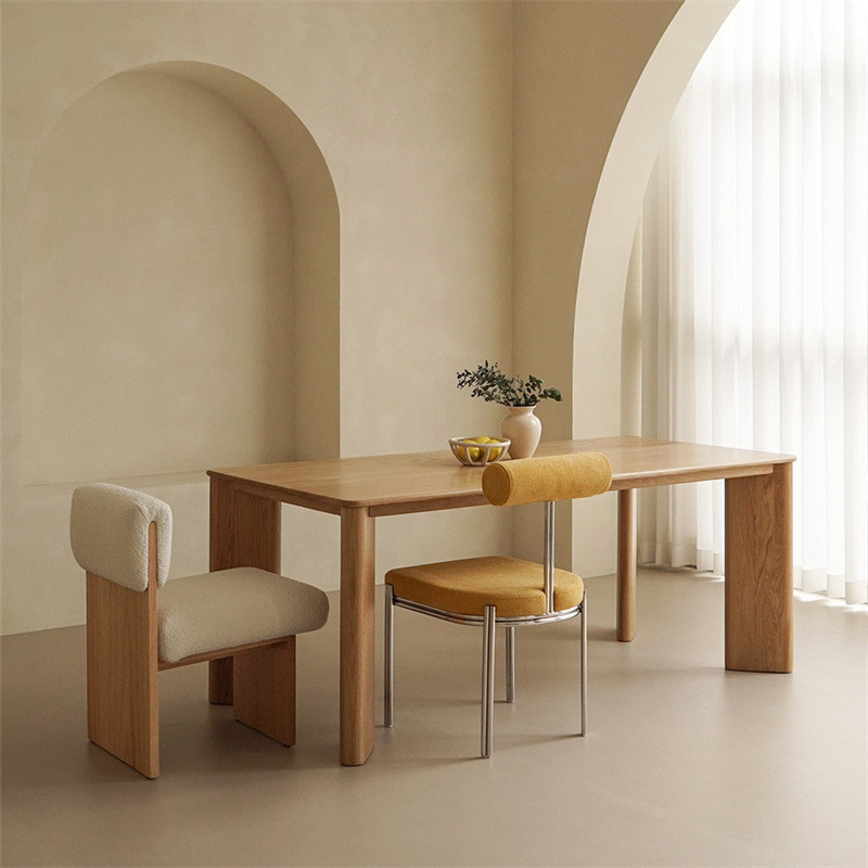 HY-6/Nordic Dining Table Mid-Ancient Office Long Table Solid Wood ...