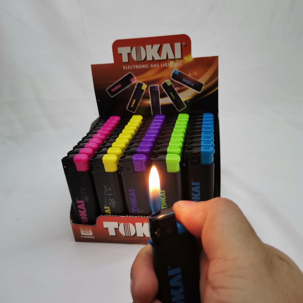1 PCS Lighter Tokai Disposable Gas Lighter Random Colour Random Design ...