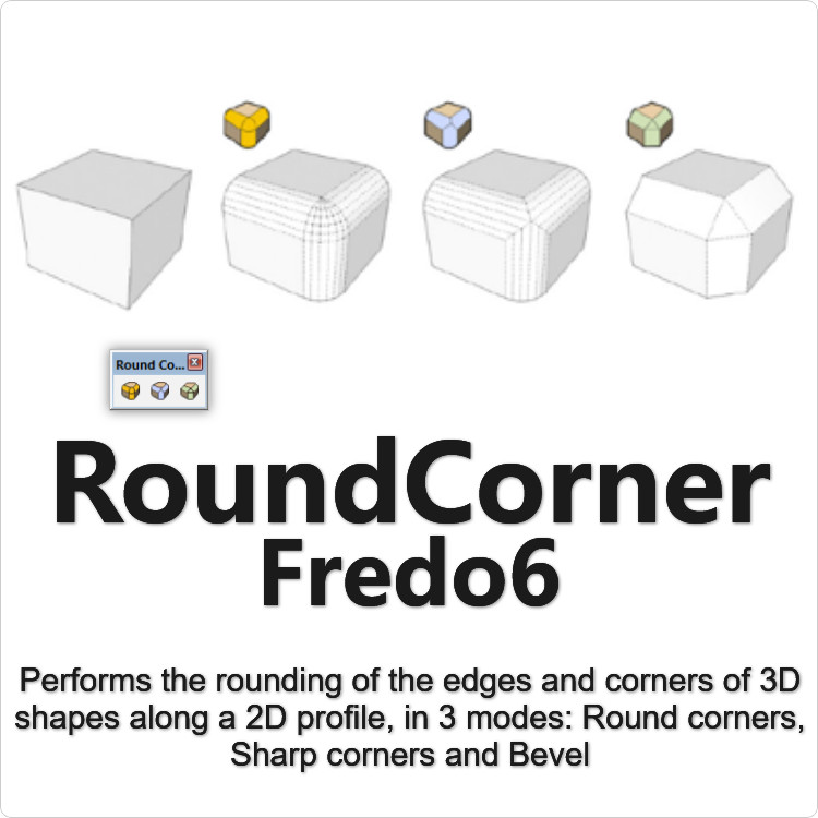 Fredo6.Round Corner | SketchUp Extension | Shopee Malaysia