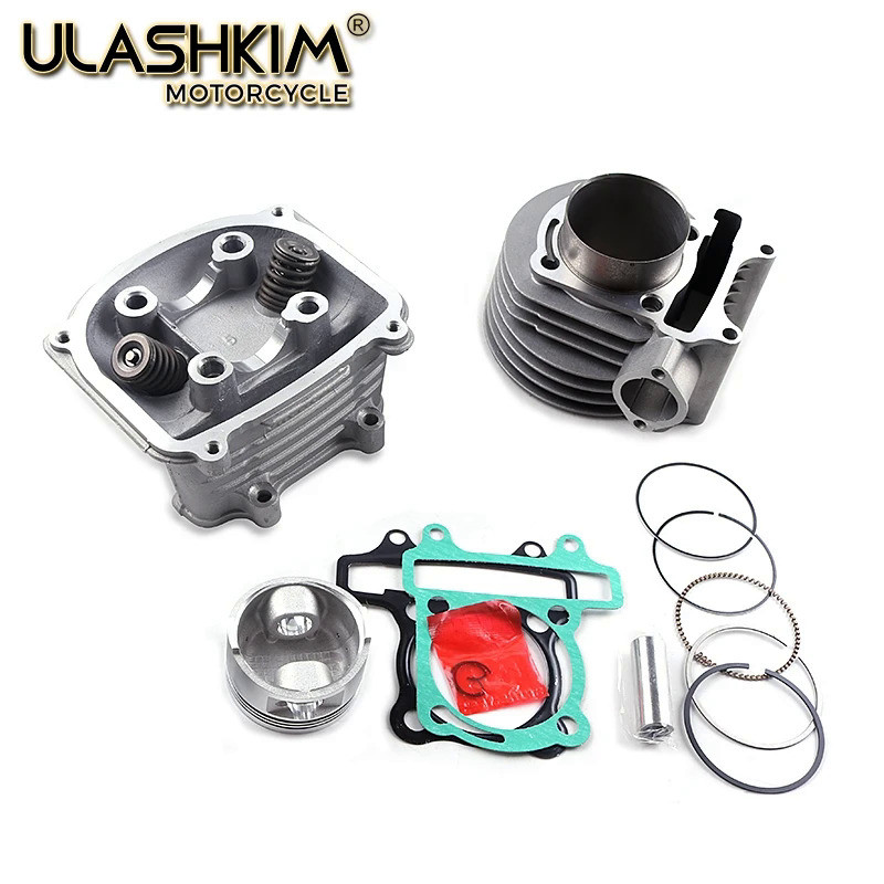 GY6 125cc upgrade GY6 150cc CYLINDER HEAD KIT 57.4mm 58.5mm 61mm Big ...