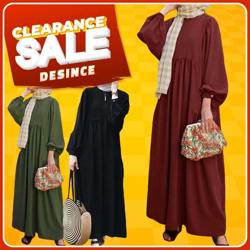 🇲🇾 DESINCE Muslimah Dress Women Dress Full Length Maxi Dress Wanita ...