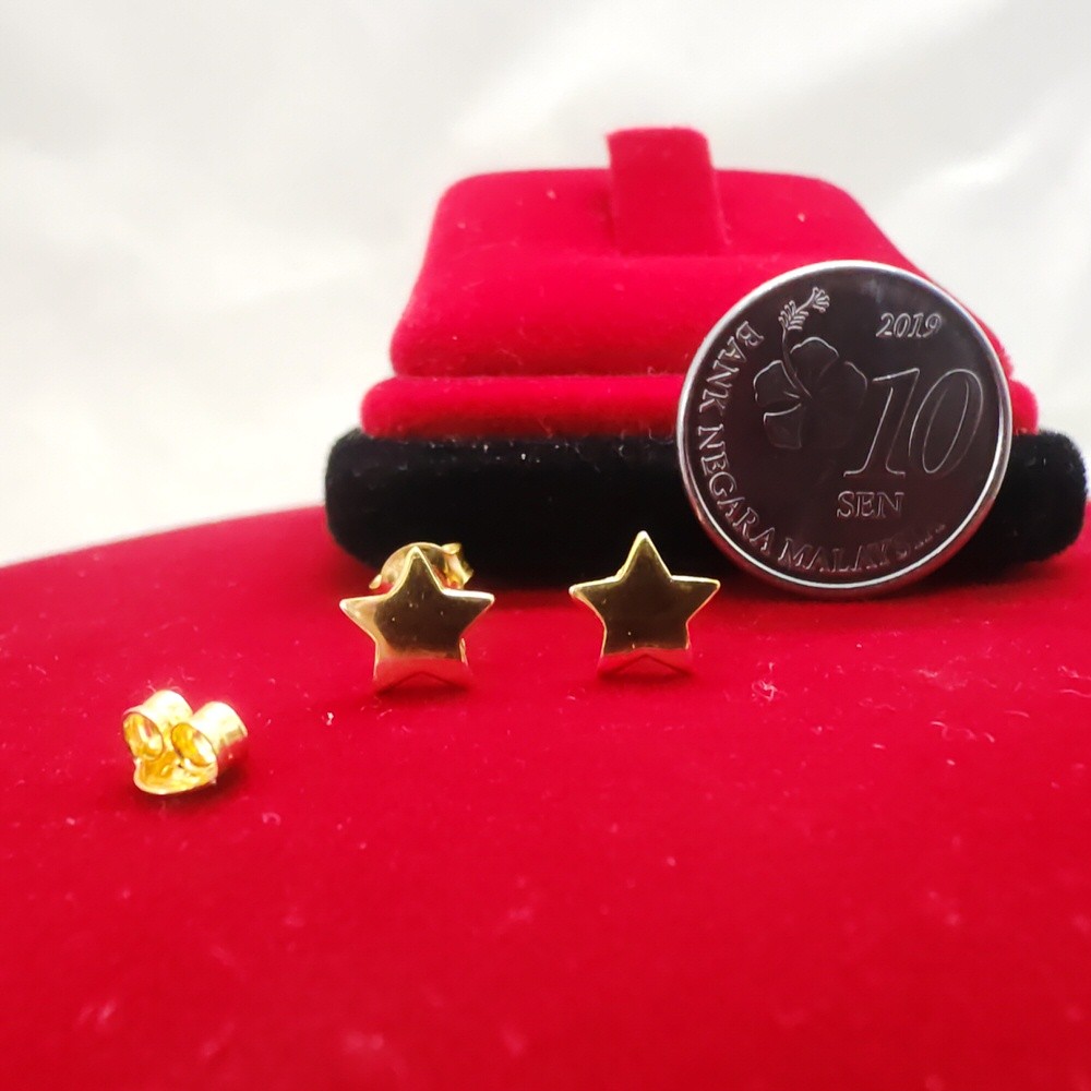 Emas916, Subang Paku Star Licin 0.7 cm Pd 300033 P503 N | Shopee Malaysia
