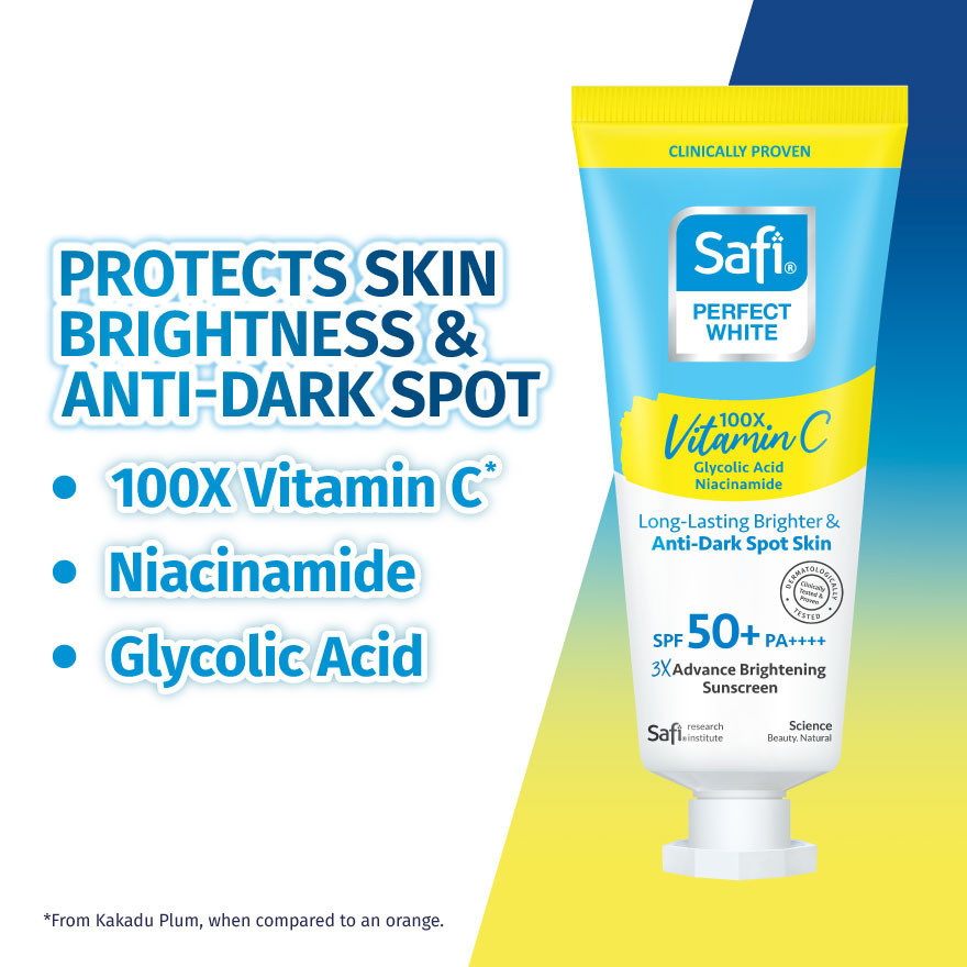 SAFI Perfect White 3X Advance Brightening Sunscreen SPF50 25g Shopee Malaysia