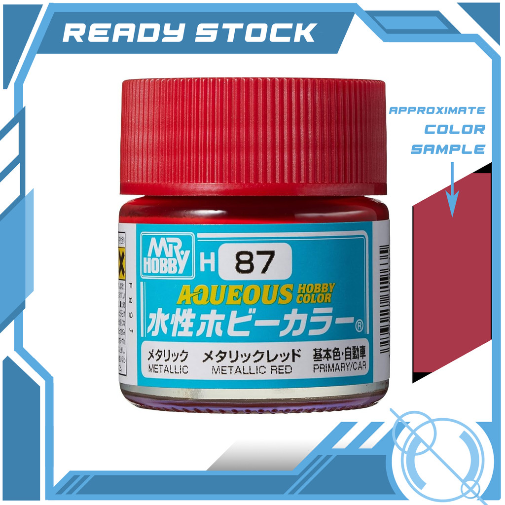 Mr Hobby H87 - Aqueous Color (10ml) - Metallic Red | Shopee Malaysia