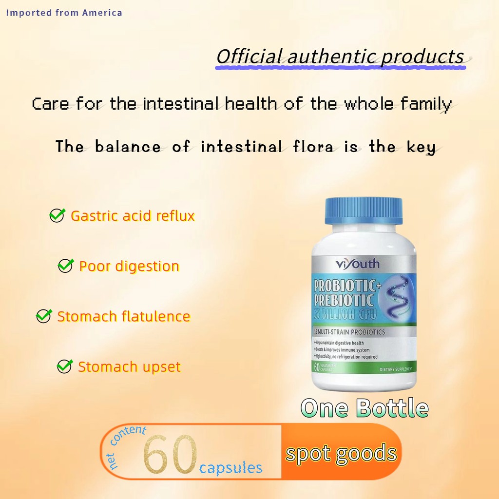 【现货】美国进口Viyouth活性益生菌幽门菌胃痛胃胀调理肠胃改善腹泻15菌 60粒 | Shopee Malaysia