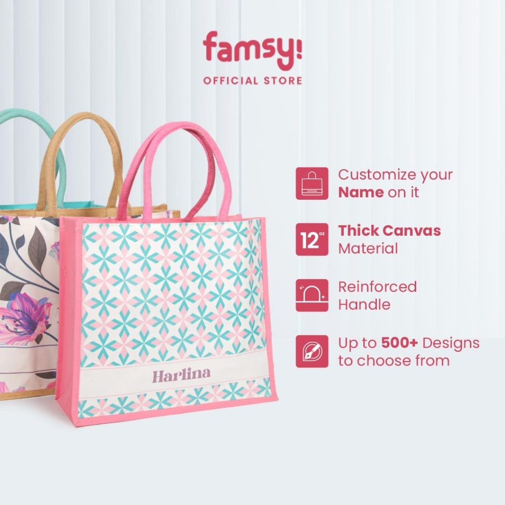 FAMSY Large Tote Canvas Bags for Fashionable Shopping Customize Your ...
